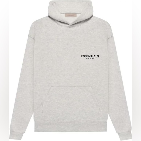 Fear of God | Shirts | Nwt Fear Of God Essentials Oatmeal Hoodie Black ...